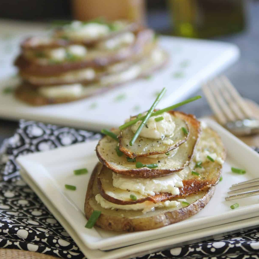 Goat Cheese & Chives Potato Stackers - Potatoes USA - Philippines