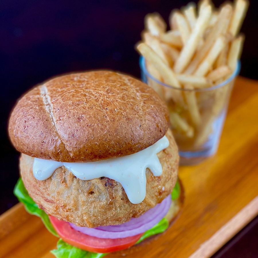 Potato Crusted Burger with White BBQ Sauce - Potatoes USA - Philippines