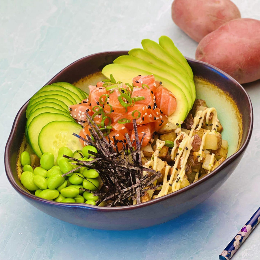 Potato Poke Bowl with Salmon - Potatoes USA - Philippines