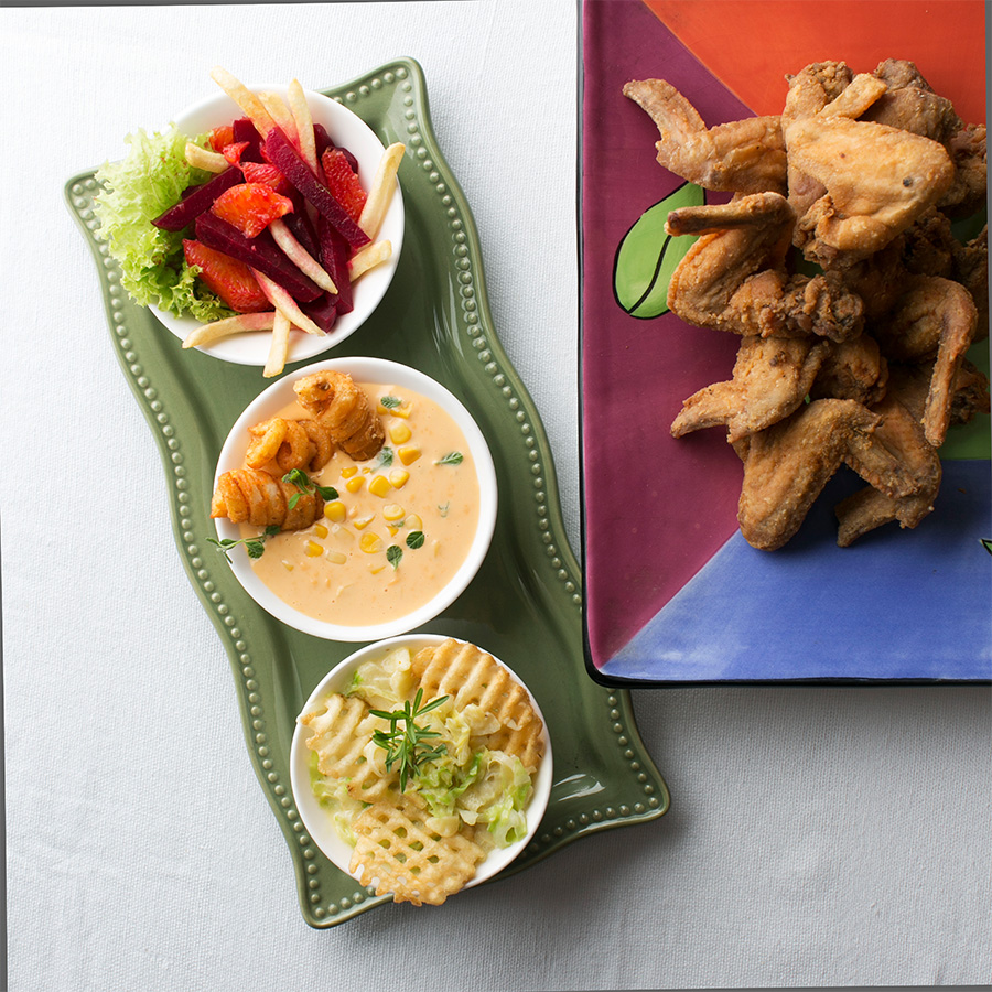 Southern Fried Chicken Wings with U.S. Potato Fixins' - Potatoes USA ...